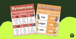 Creating a Synonyms and Antonyms Anchor Chart That Works - My USA Wire